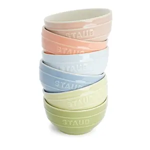 STAUB Ceramic Small Universal Bowl, Set Of 6 - Macaron Pastels