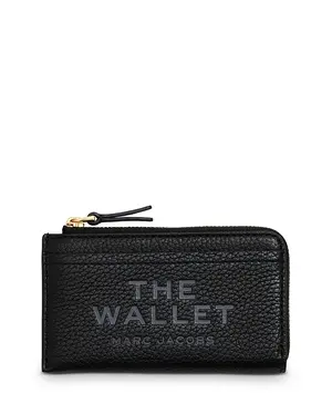 Marc Jacobs The Leather Top Zip Multi Wallet - Black/gold