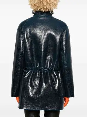Fendi Crinkled Leather Coat