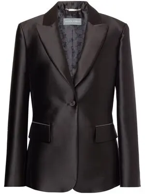 Alberta Ferretti Single-breasted Satin Blazer