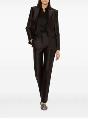 Alberta Ferretti Single-breasted Satin Blazer