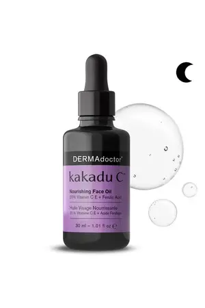 DERMADOCTOR Kakadu C High Potency Evening Oil 20% Vitamin C Ester, Ferulic Acid &amp Vitamin E Esters - Orange