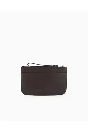 Giorgio Armani Nappa Leather Clutch - Black