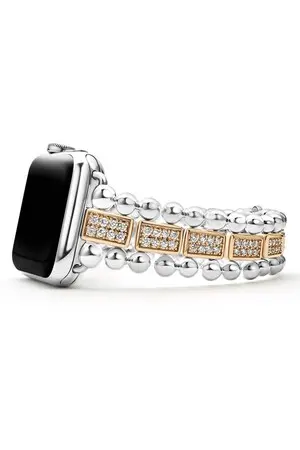 Lagos Smart Caviar 18k Rose And Diamond Watch Bracelet - Gold