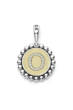 Lagos Signature Caviar Diamond O Initial Charm - Gold