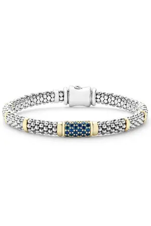 Lagos LAGOS Signature Caviar Bracelet With Blue Sapphire Blue