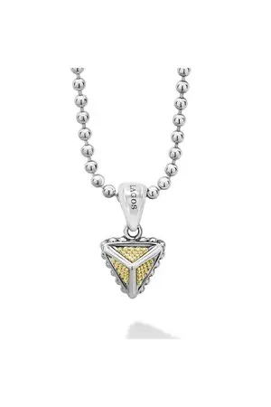 Lagos Ksl Caviar Pyramid Pendant Necklace - Gold