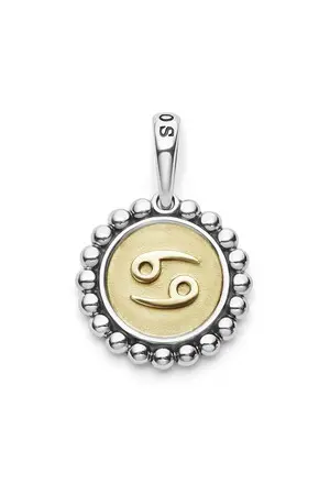 Lagos Signature Caviar Cancer Zodiac Charm - Gold