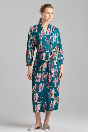 Natori Geisha Cozy Knit Robe Green