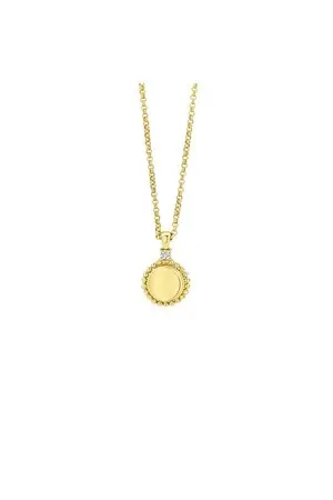 Lagos Caviar 18k Diamond Pendant Necklace - Gold