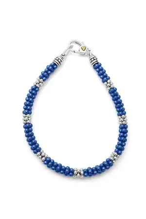Lagos Caviar Station Ceramic Bracelet In Silver And Sterling Silver