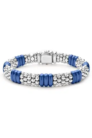 Lagos Ultramarine Ceramic Caviar 9mm Bracelet - Blue