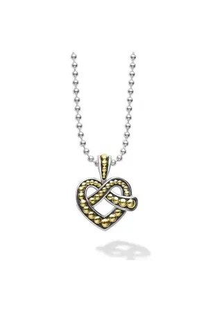 Lagos Beloved Two-tone Heart Pendant Necklace - Gold