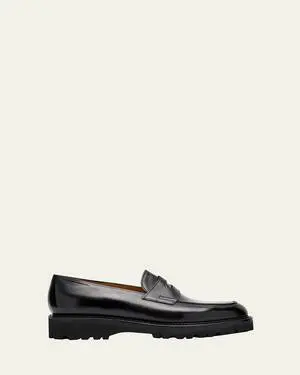 John Lobb Lopez Leather Penny Loafers