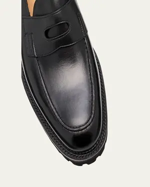 John Lobb Lopez Leather Penny Loafers