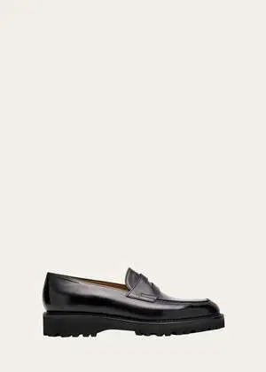 John Lobb Lopez Leather Penny Loafers