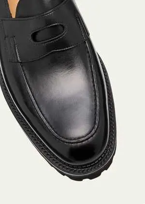 John Lobb Lopez Leather Penny Loafers
