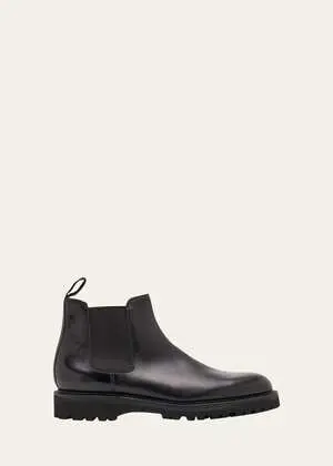 John Lobb Lawry Leather Lug-sole Chelsea Boots - Black