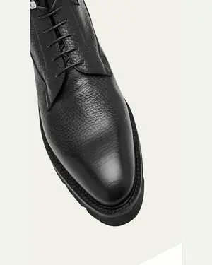 John Lobb Alder Grained Leather Hiking Boots - Black