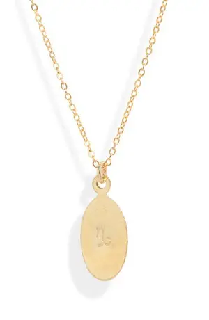 SET & STONES Zodiac Pendant Necklace - Gold - Capricorn