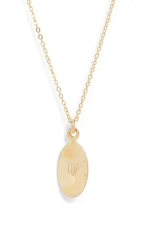 SET & STONES Zodiac Pendant Necklace - Gold - Virgo