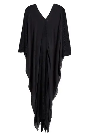 Elan Open Stitch Detail Cover-up Caftan Dress