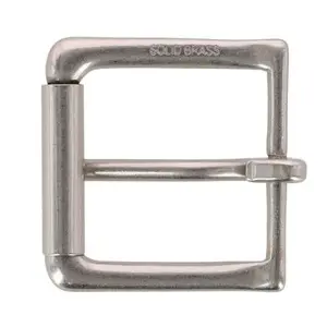 Trafalgar 32mm Italian Solid Brass Roller Buckle With Matte Finish - Silver