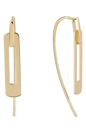 Lana Jewelry 14k Laser Interlocking Drop Earrings - Gold