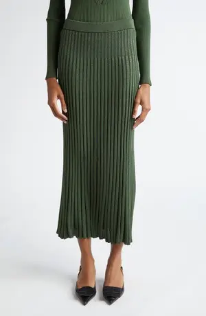 Zimmermann Rib Midi Sweater Skirt