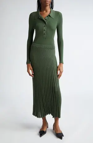 Zimmermann Rib Midi Sweater Skirt