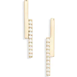 Lana Jewelry 14k Gold Diamond Linear Drop Earrings - Yellow Gold
