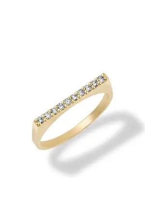 Lana Jewelry 14k Gold Pavé Diamond Geometric Ring - Yellow Gold