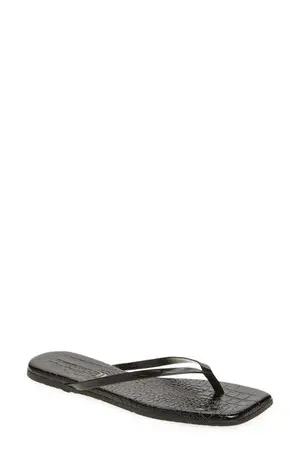 Tkees Lily Square Toe Flip Flop - Sable Croc
