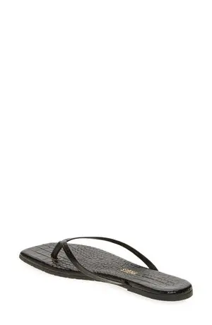 Tkees Lily Square Toe Flip Flop - Sable Croc