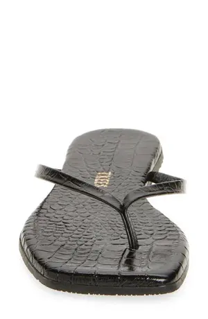 Tkees Lily Square Toe Flip Flop - Sable Croc