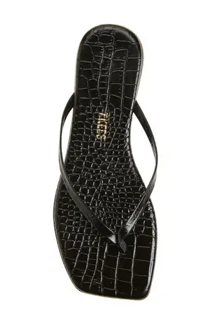 Tkees Lily Square Toe Flip Flop - Sable Croc
