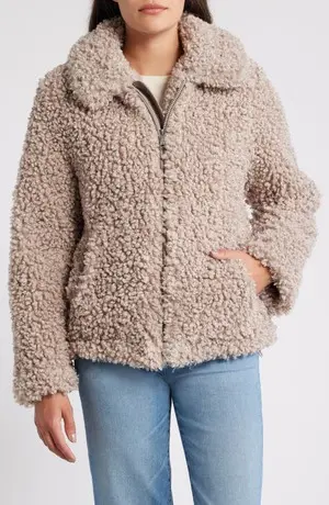 Sam Edelman Faux Fur Jacket - Taupe