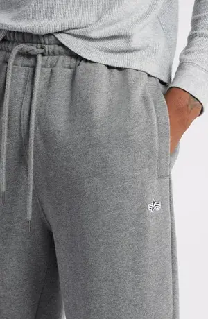 Alpha Industries Essential Drawstring Sweatpants - Medium Charcoal Heather