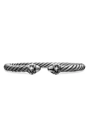 David Yurman David Yurman Renaissance® Classic Cable Bracelet Sterling Silv W/black Rhodium