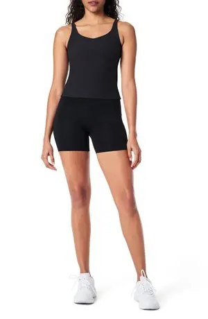 Spanx Contour Rib 2-in-1 Tank Top - Very Black