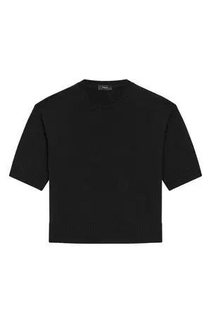 Theory Short Sleeve Cashmere Sweater