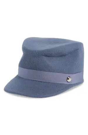 GIGI BURRIS MILLINERY Samira Rabbit Hair Felt Hat - Denim