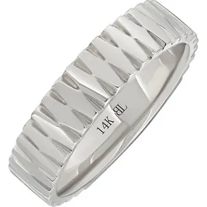 Bony Levy Band Ring - 14k White Gold