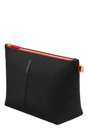 MAISON DE SABRE Small Leather Flaire Pouch - Rouge Noir