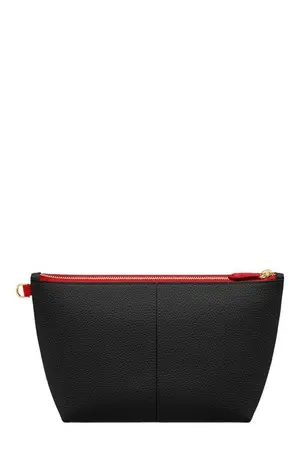 MAISON DE SABRE Small Leather Flaire Pouch - Rouge Noir