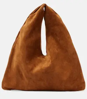 THE ROW Bindle Small Suede Tote Bag - Brown