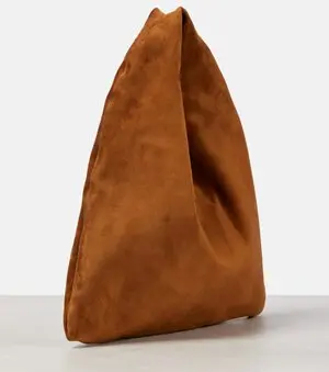 THE ROW Bindle Small Suede Tote Bag - Brown