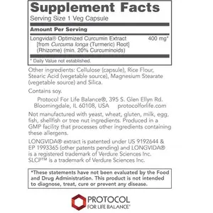 PROTOCOL FOR LIFE BALANCE Protocol Cogumin Slcp 400mg 50 Capsules