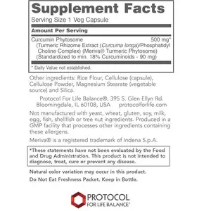 PROTOCOL FOR LIFE BALANCE Protocol Curcumin Pc 60 Capsules
