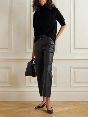ALLUDE Wool And Cashmere-blend Relaxed Sweater - Black